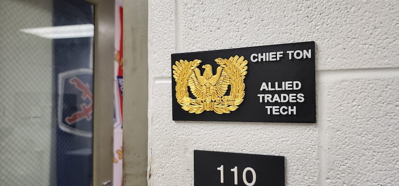 3D Printed Military Office Name Plate - Etsy