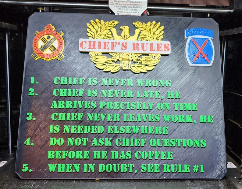 Customizable 3D Printed Chief Warrant Officer Rules - Etsy