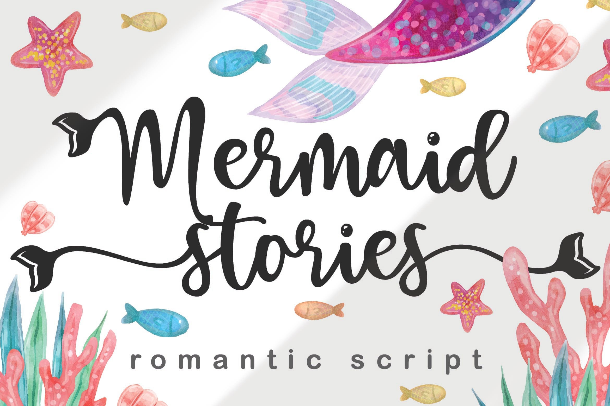 Mermaid Stories Font, Procreate Fonts, Canva Fonts, Modern Font, Logo ...