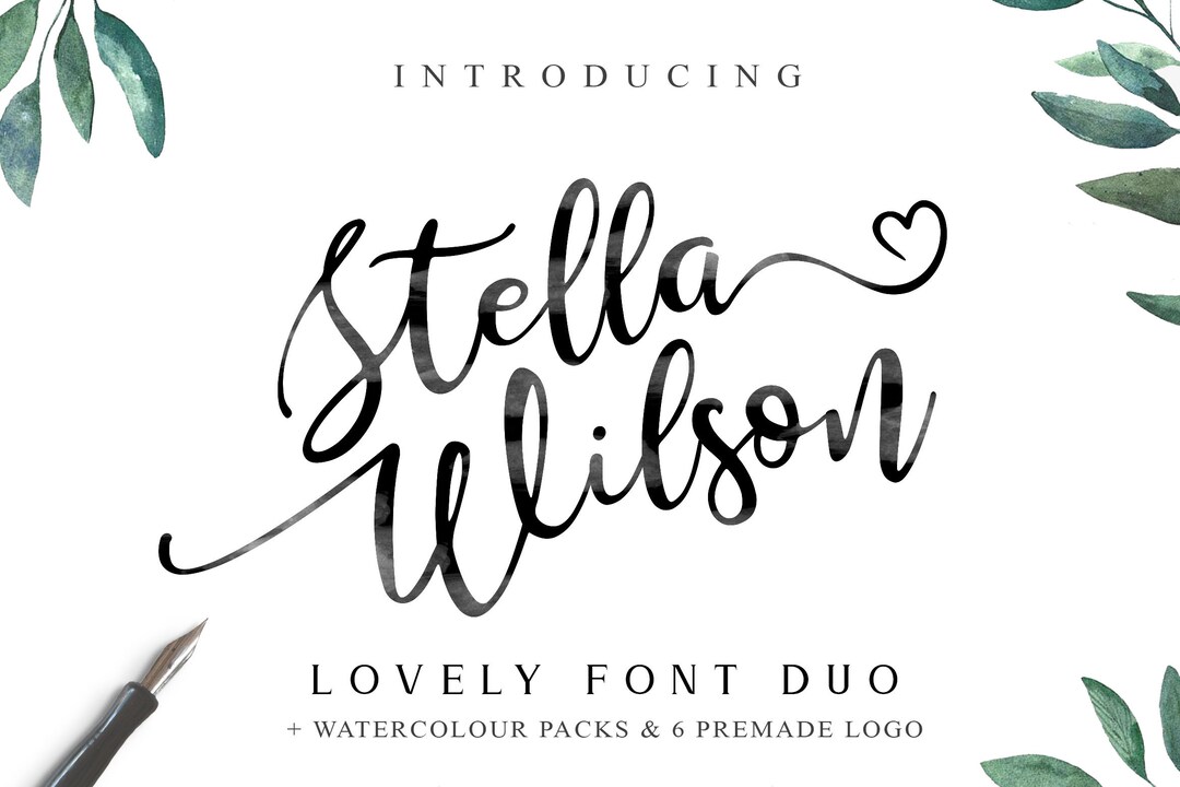 Stella Wilson Font, Procreate Fonts, Instagram Font, Canva Fonts ...