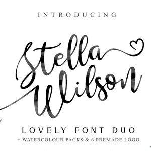 Stella Wilson Font, Procreate Fonts, Instagram Font, Canva Fonts ...