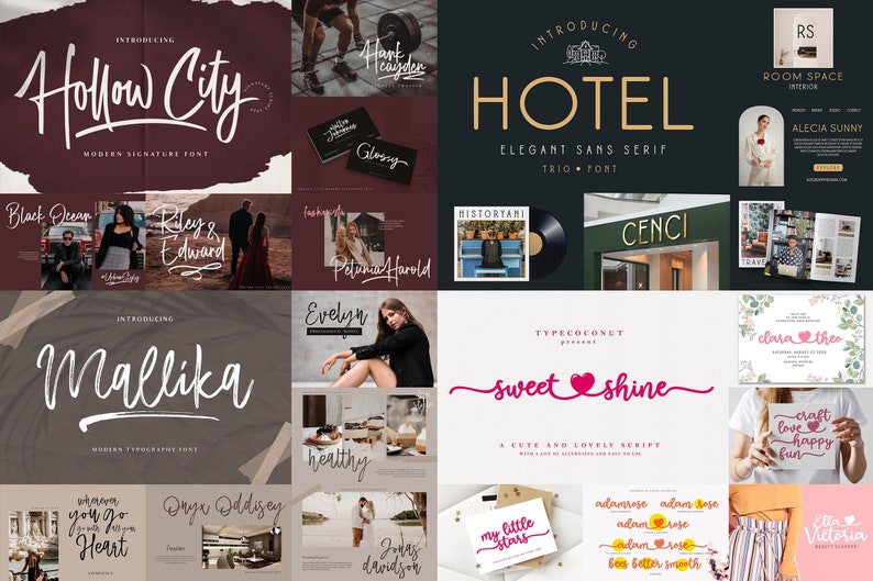 35 MODERN Handwritten Font Collection, Wedding Font, , Wedding ...