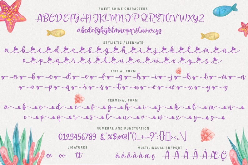 Mermaid Stories Font, Procreate Fonts, Canva Fonts, Modern Font, Logo ...