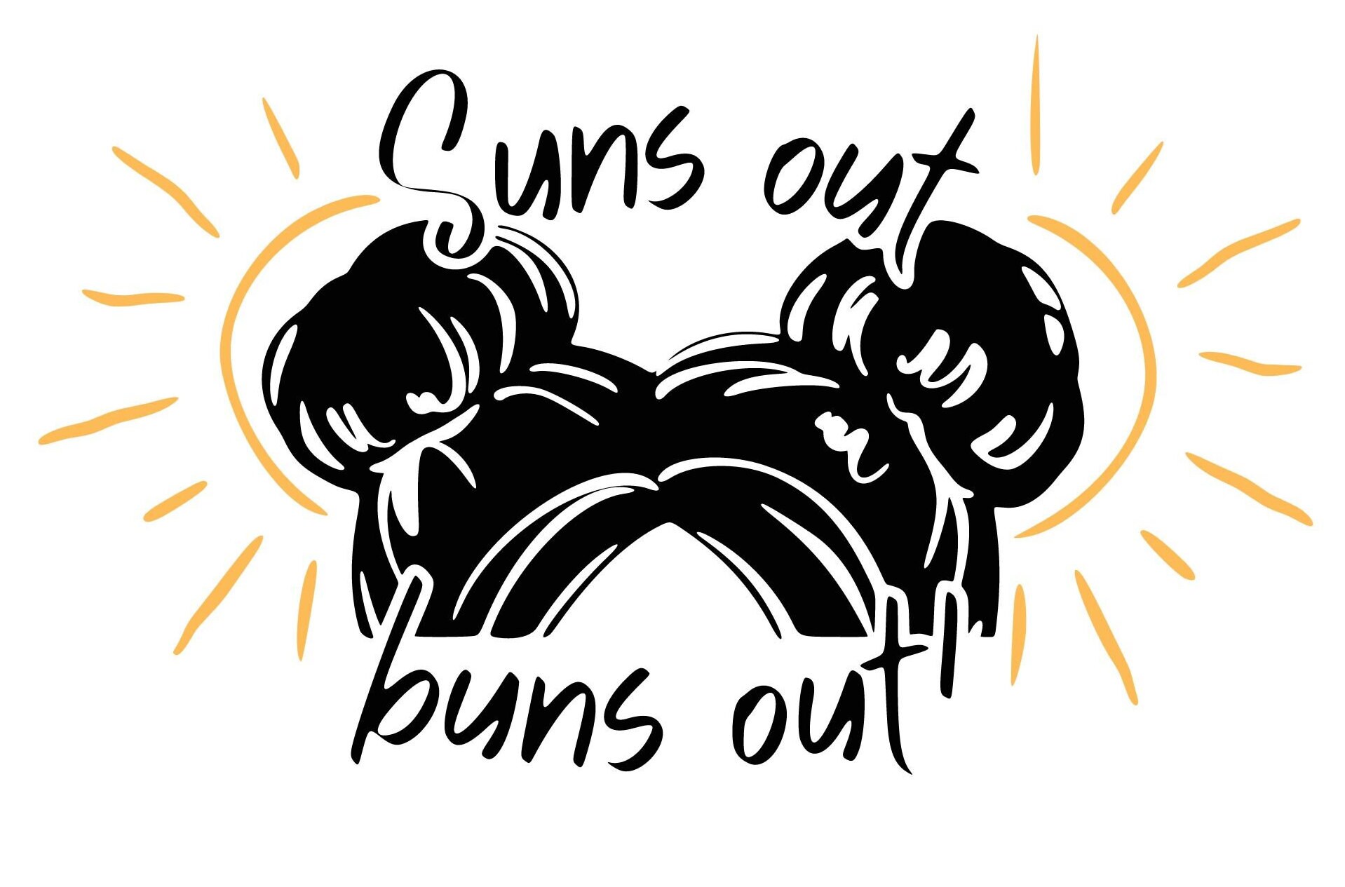 Suns Out Buns Out, Messy Buns, Svg, Png, Messy Bun Svg, Messy Bun ...