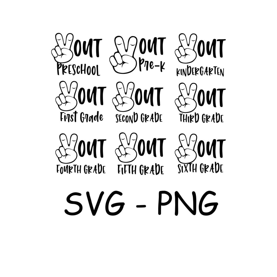 Peace Out School SVG, Last Day of School, Peace Out Grade, Peace Out ...