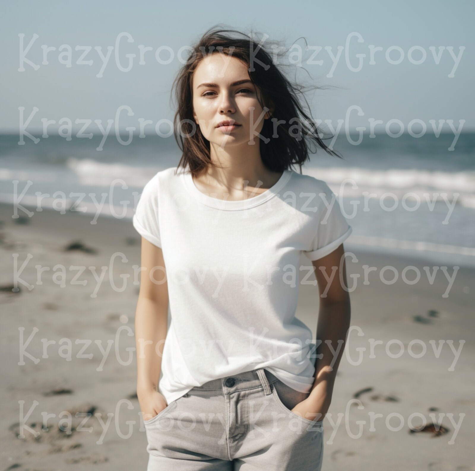 10 Female Mock Ups, Adult Female Mockup, Woman Mockup, White Shirt Mock ...