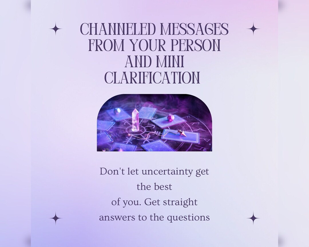 Messages From Your Person With Mini Clarification - Etsy