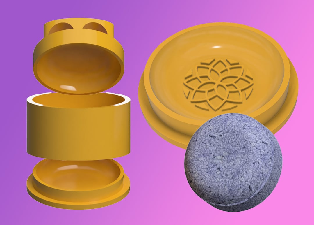 Shampoo Bar Hand-press Mold With Mandala Embossing | Digital STL File ...