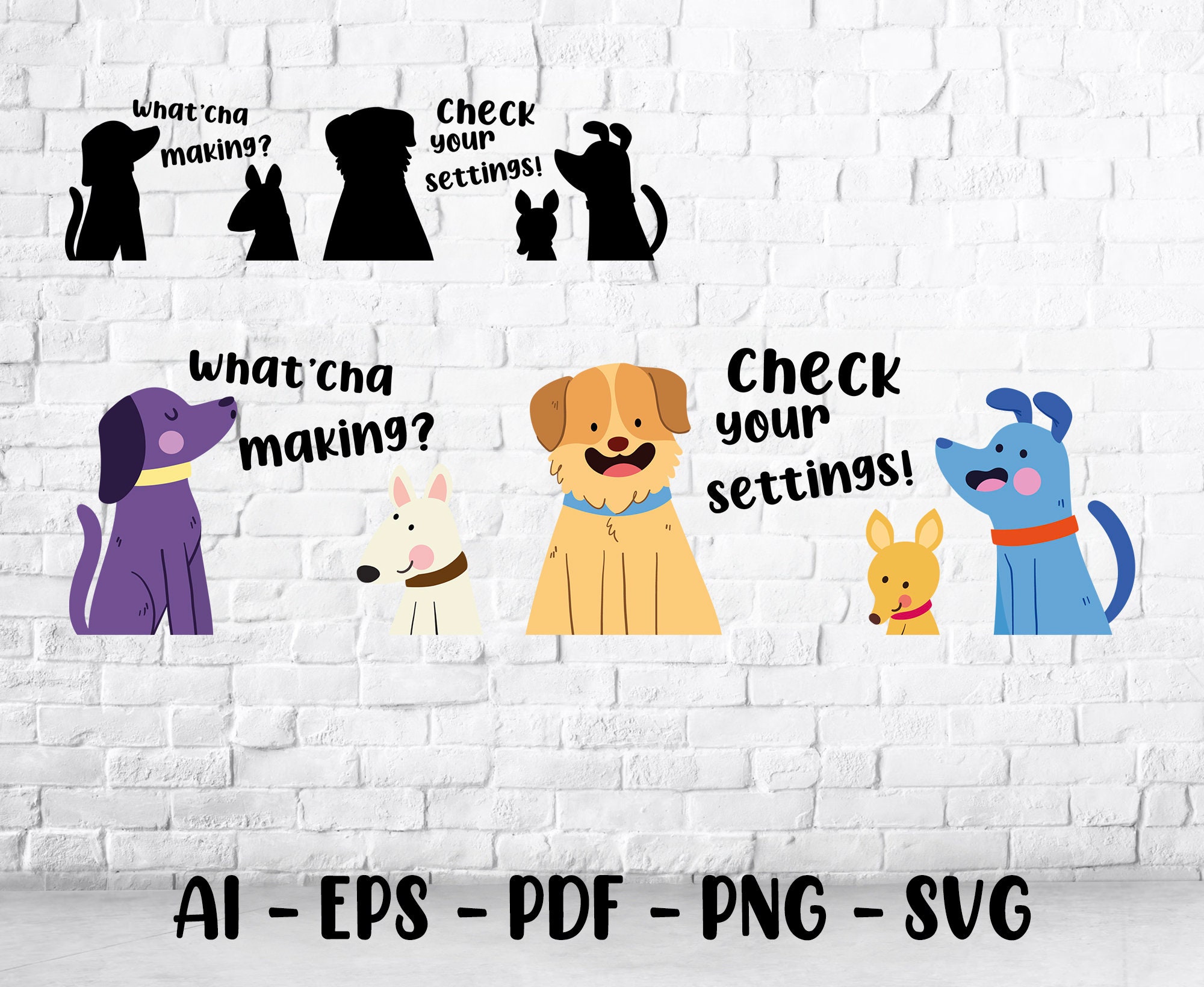 What Cha Making Cute Dogs Svg Dogs Svg What Cha Making Dogs - Etsy