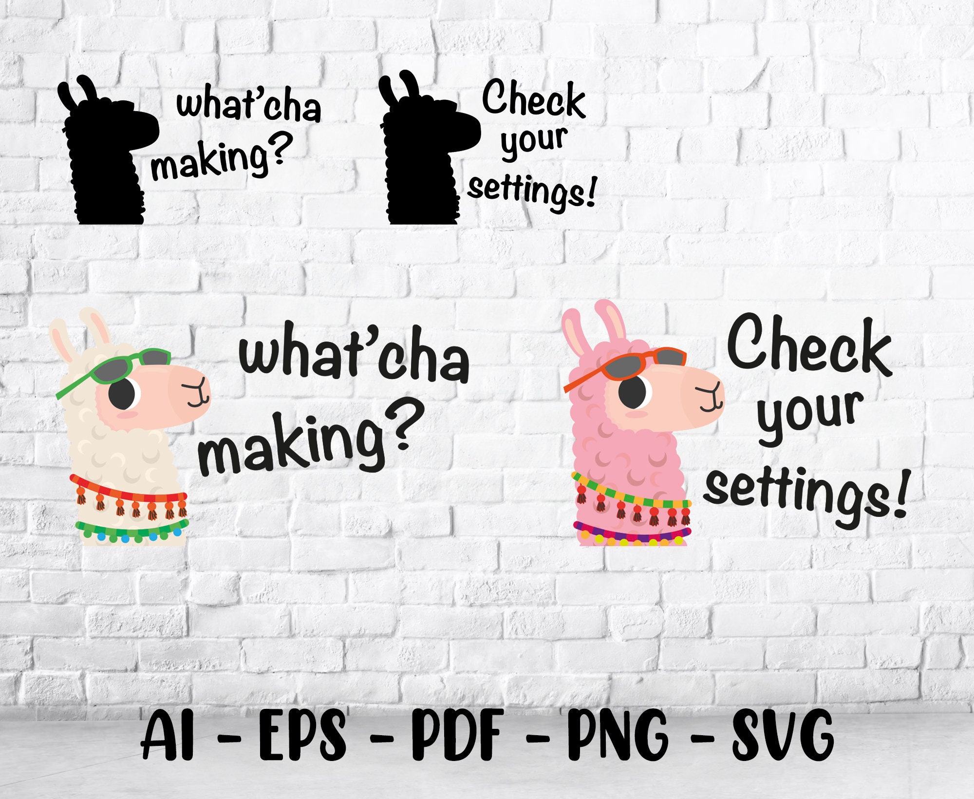 What Cha Making Cute Llamas Svg, Llama Svg, What Cha Making Llamas Cut ...