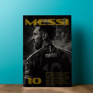 Lionel Messi Portrait Poster Office Man Cave A3 Sports Print Football ...