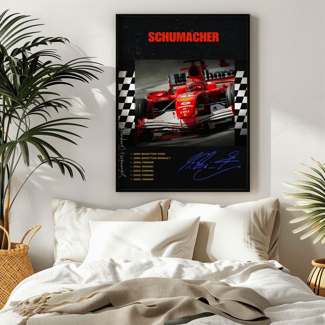Michael Schumacher F1 Driver Poster F1 Wall Art Grand Prix Poster Wall ...