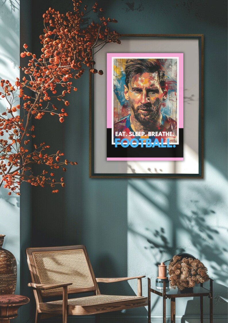 Lionel Messi Wall Art Printable A3 Football Wall Art Gift for Him Messi ...