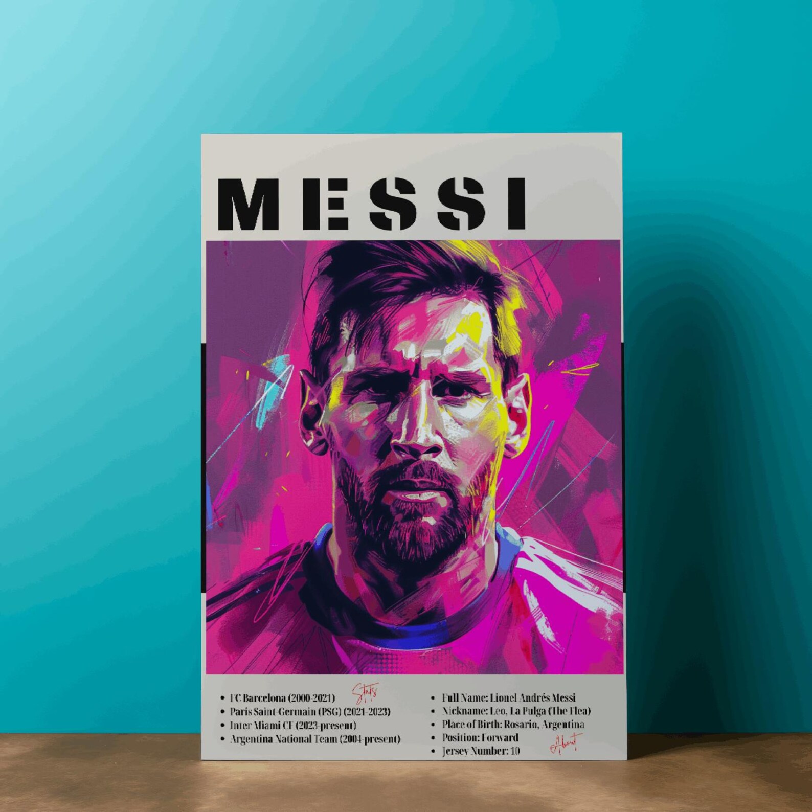 Lionel Messi Argentina Soccer Poster | Digital Print Wall Art | Messi ...