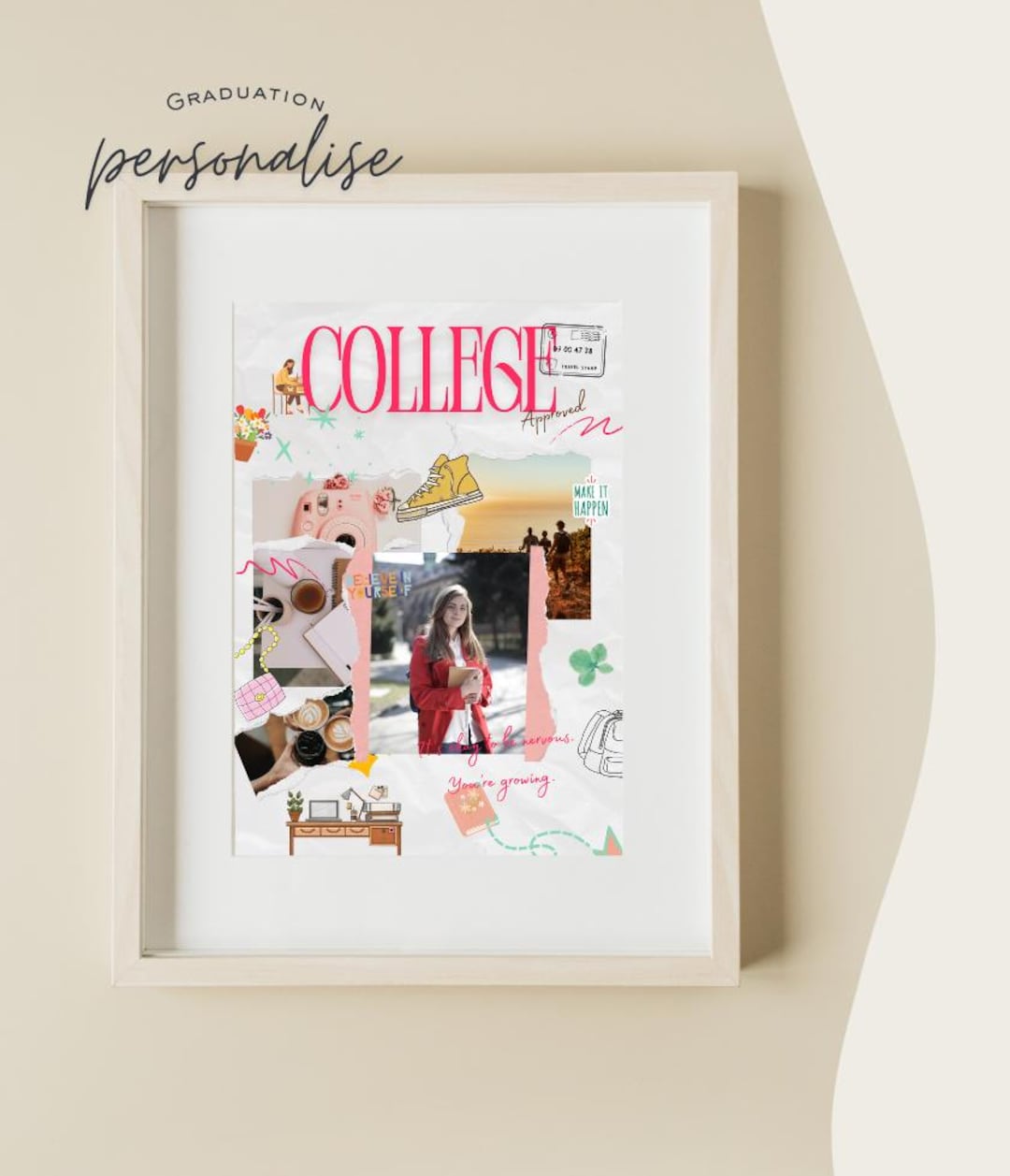 Graduation Custom Poster for Students Leaving Home Gift for Her First ...