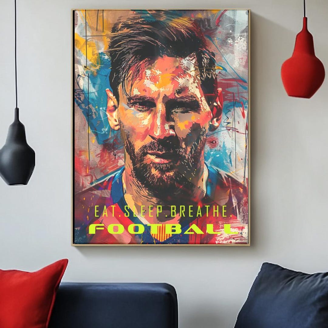Lionel Messi Wall Art Printable A3 Football Wall Art Gift for Him Messi ...