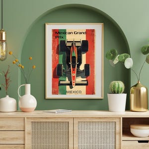F1 Poster Set of 3, Formula 1 Wall Art, F1 Poster Italy, Mexico ...