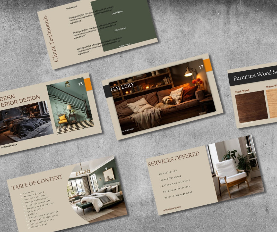 Architecture Portfolio Presentation for Interior Designer Powerpoint ...