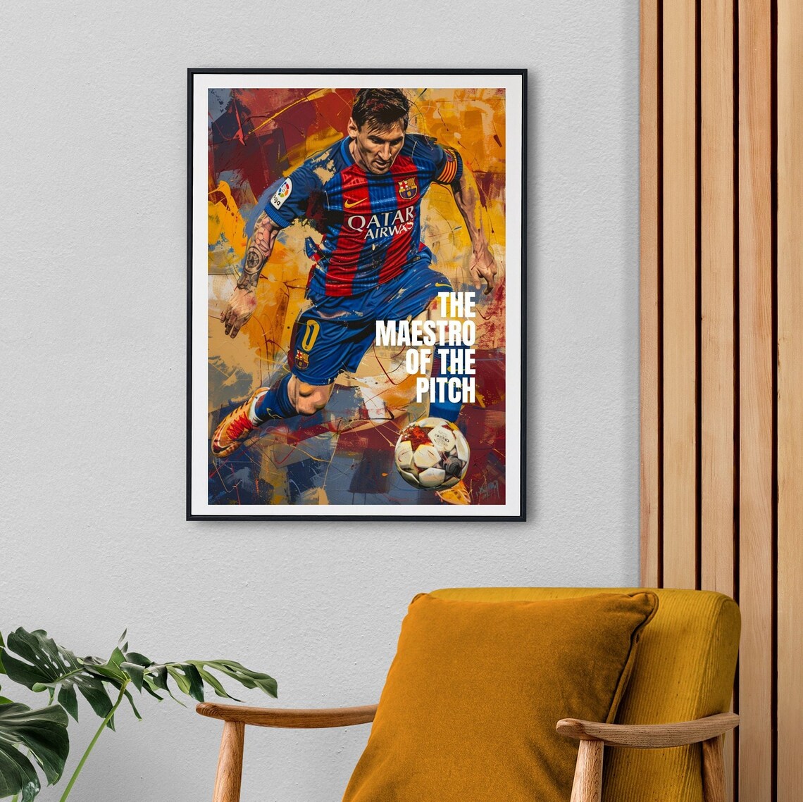 Lionel Wall Art Printable A3 Football Wall Art Gift for Him Messi PNG ...