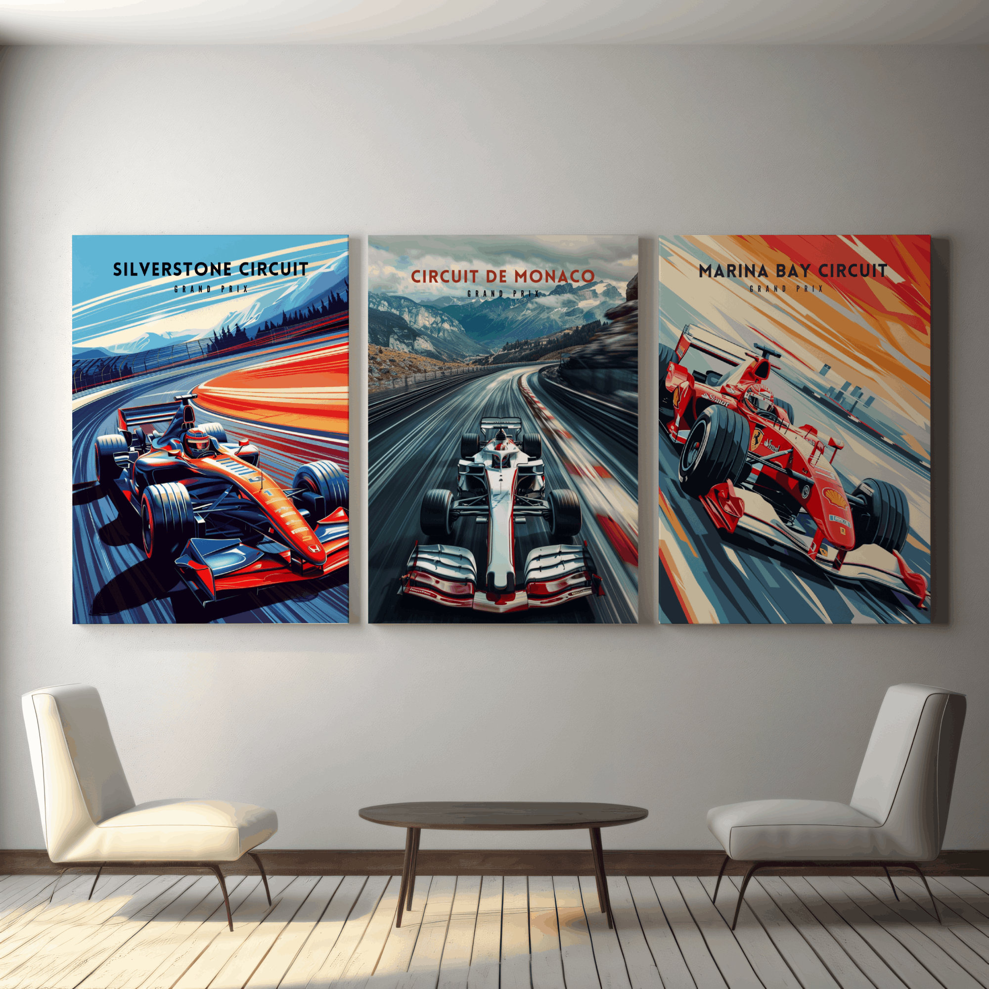 F1 Poster Set of 3, Formula 1 Wall Art, F1 Poster, F1 Print, F1 Poster ...