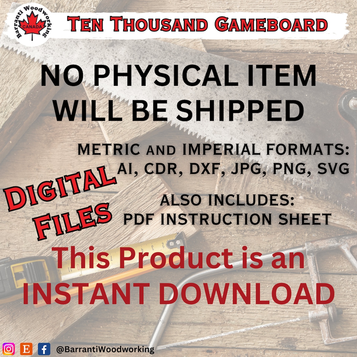 TEN THOUSAND (aka FARKLE) Gameboard (metric and Imperial) Digital Files ...
