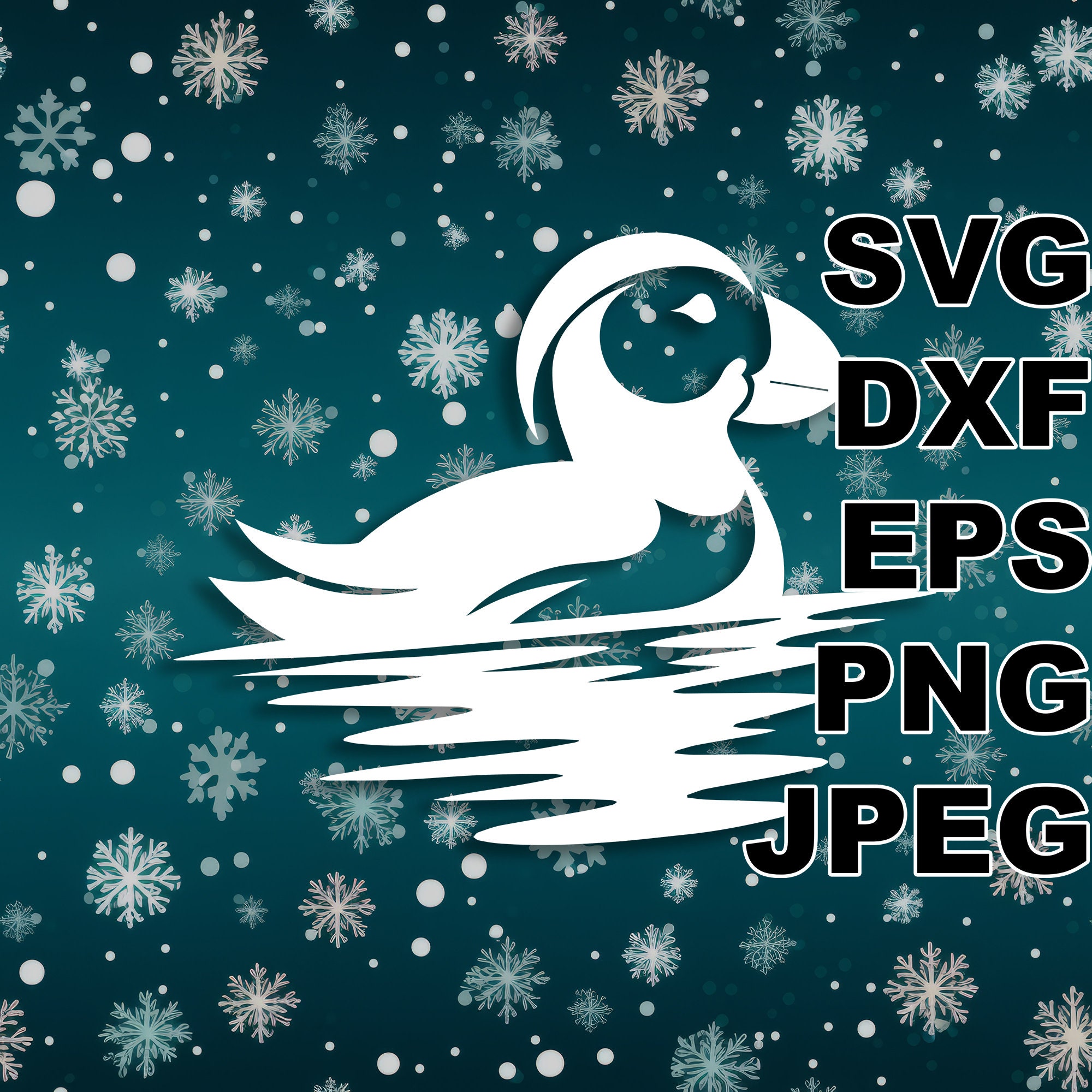 Puffin SVG Cut Files svg Dxf Png Eps Jpeg Vinyl and Paper Cut, CNC ...