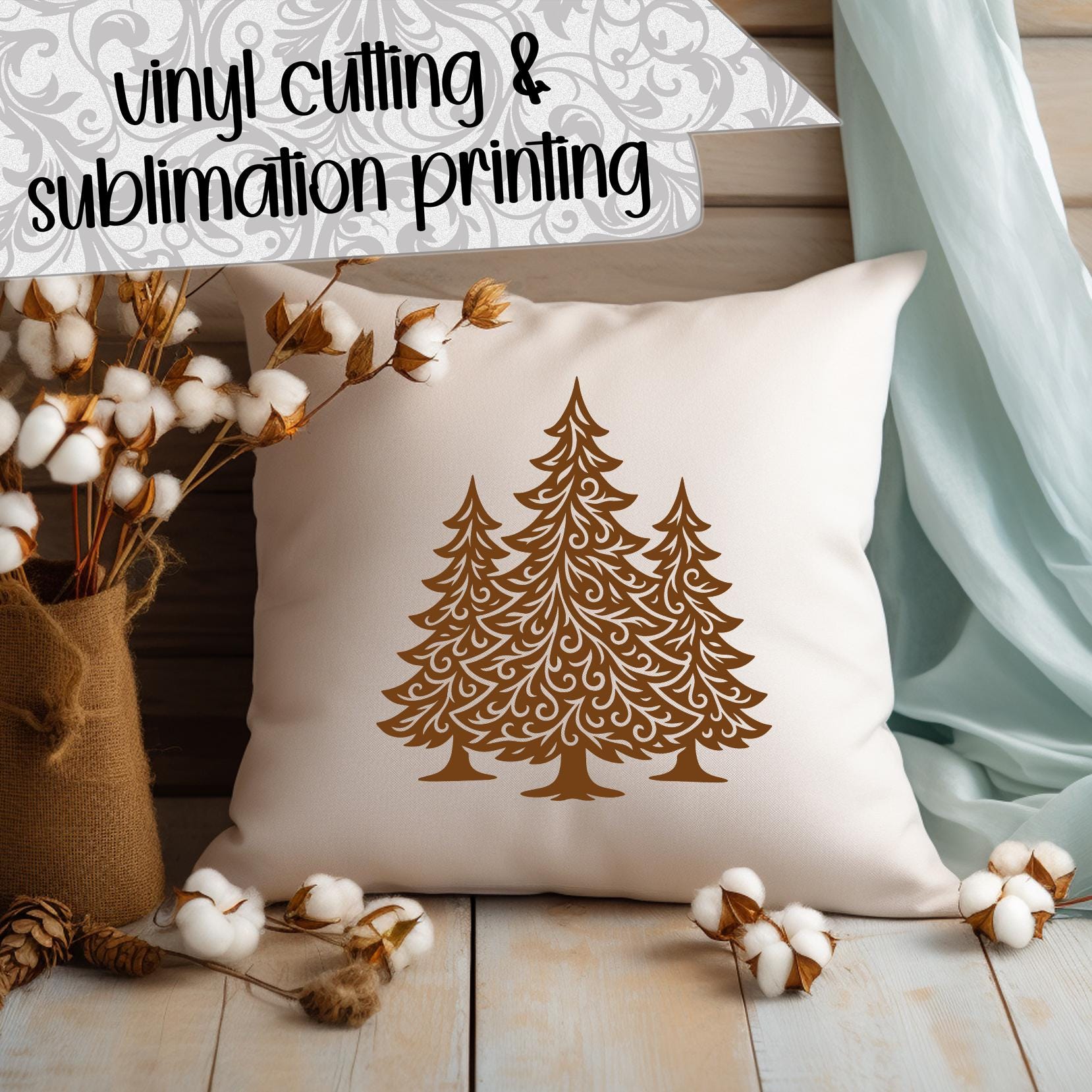 Filigree Christmas Trees SVG Cut Files (svg Dxf Png Eps Jpeg ...