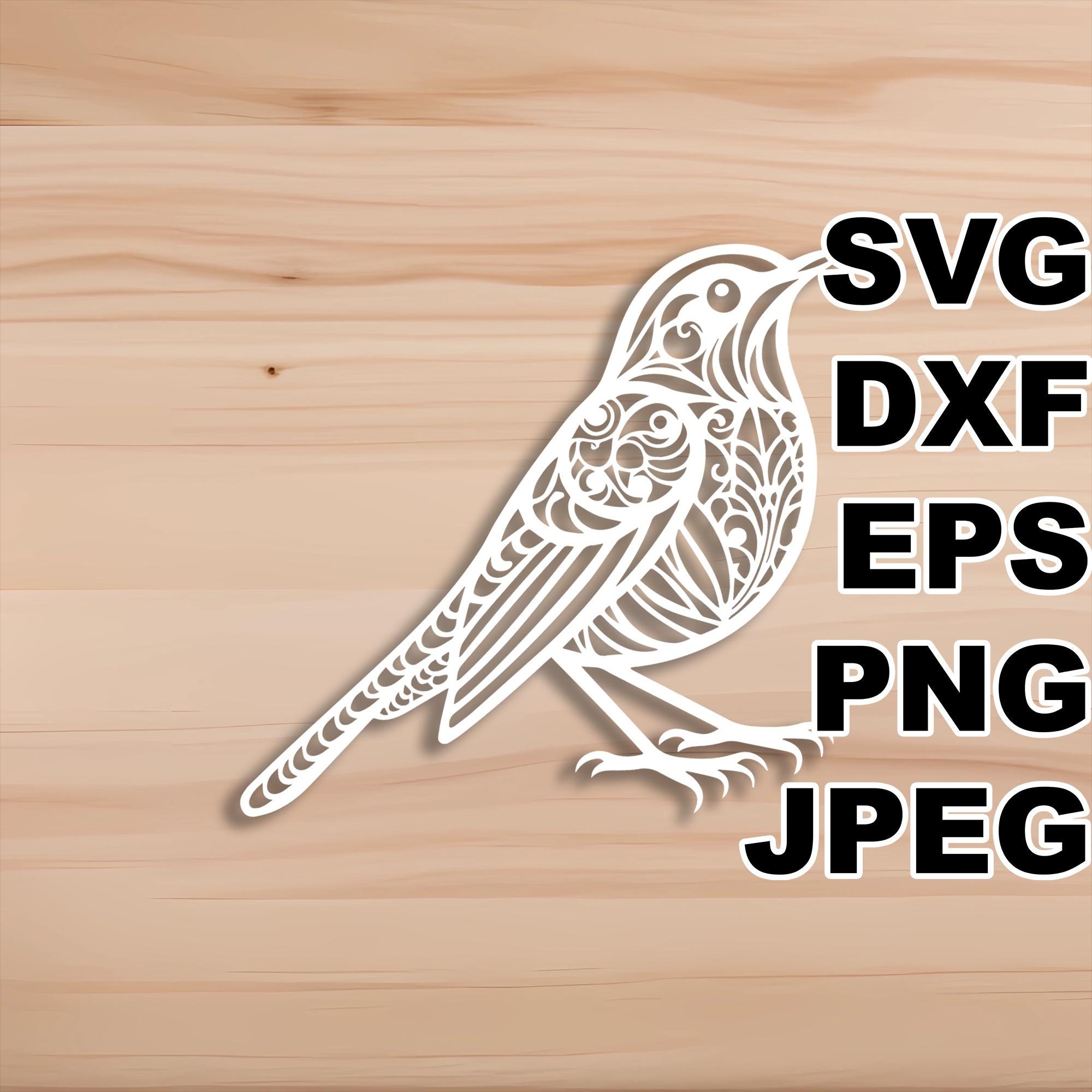 European Robin SVG Cut Files (svg Dxf Png Eps Jpeg) Silhouette & Cricut ...