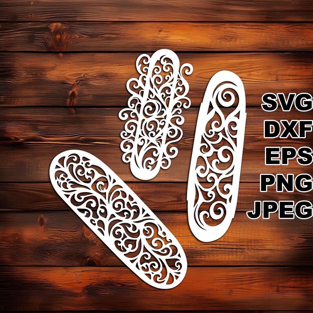 Filigree Baguettes SVG Cut Files (svg Dxf Png Eps Jpeg) Silhouette ...