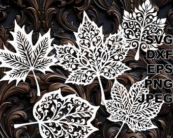Autumn Leaves SVG, DXF, PNG - Etsy