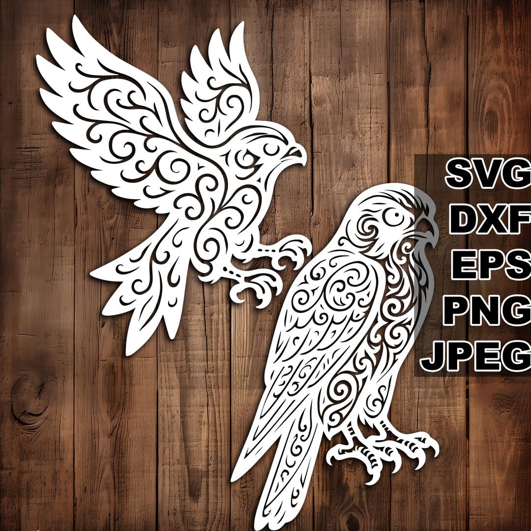 Filigree Kestrel SVG Cut Files (svg Dxf Png Eps Jpeg) Silhouette ...