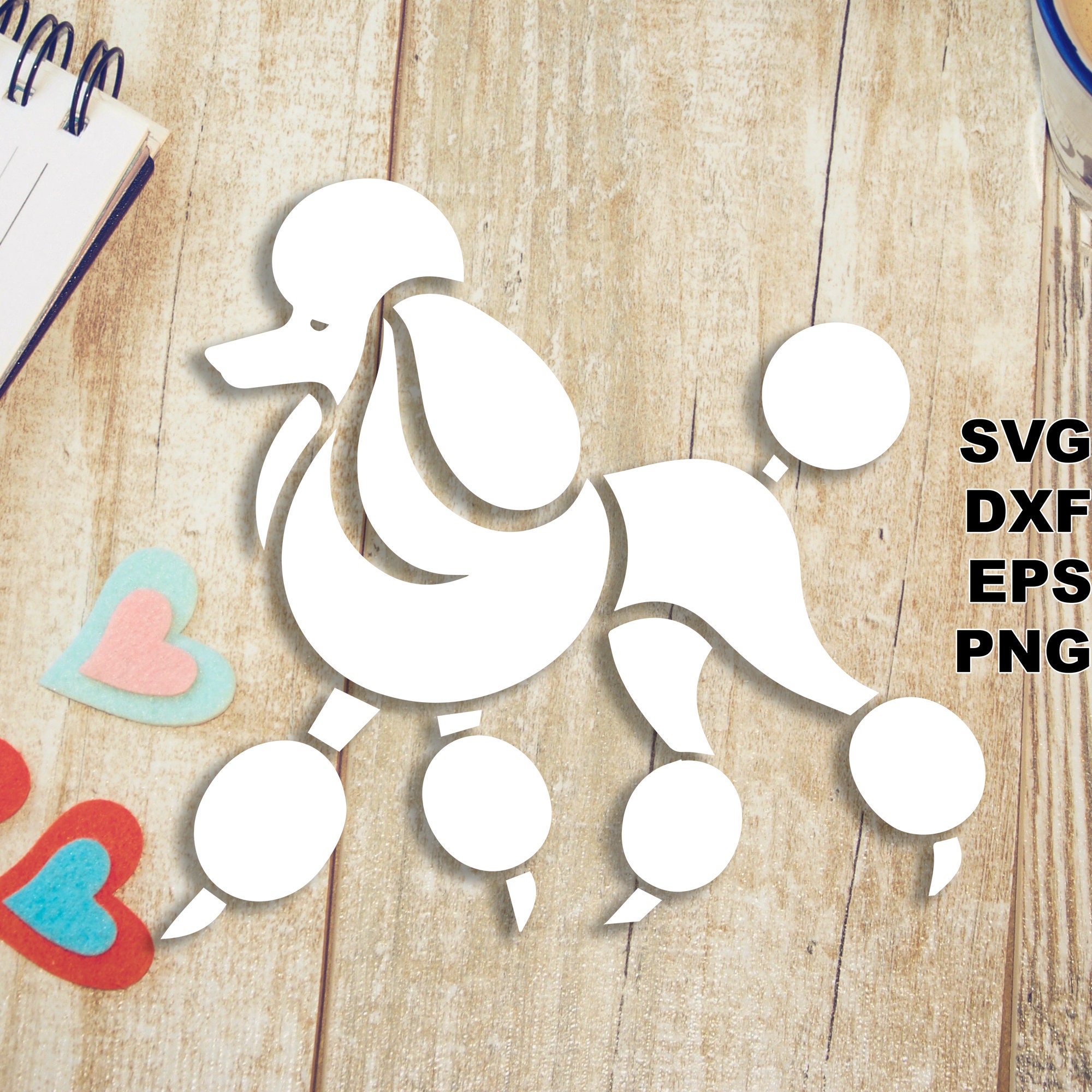 Poodle SVG Cut Files (svg Dxf Png Eps) Silhouette & Cricut, Digital ...