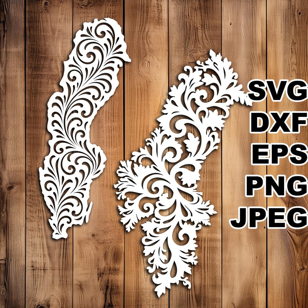 Filigree Sweden SVG Cut Files (svg Dxf Png Eps Jpeg) Silhouette ...