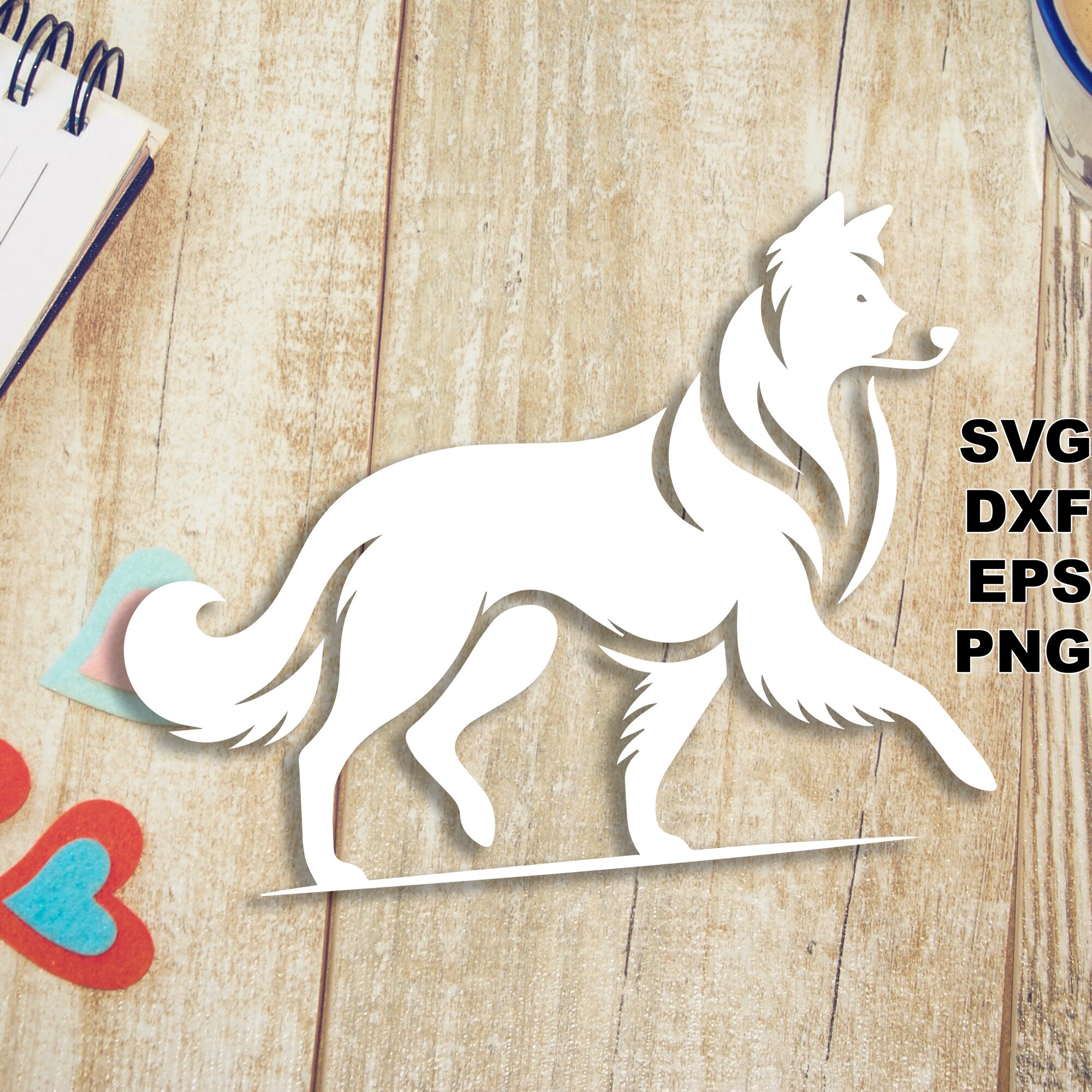 Border Collie SVG Cut Files svg Dxf Png Eps Silhouette & Cricut ...