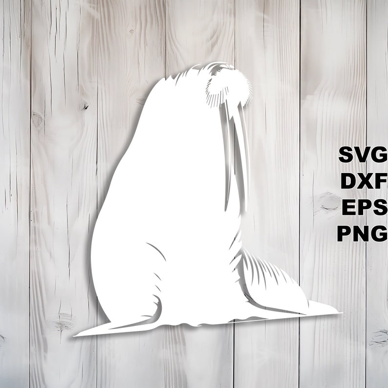 Walrus SVG Cut Files svg Dxf Png Eps Vinyl and Paper Cut, CNC, Laser ...