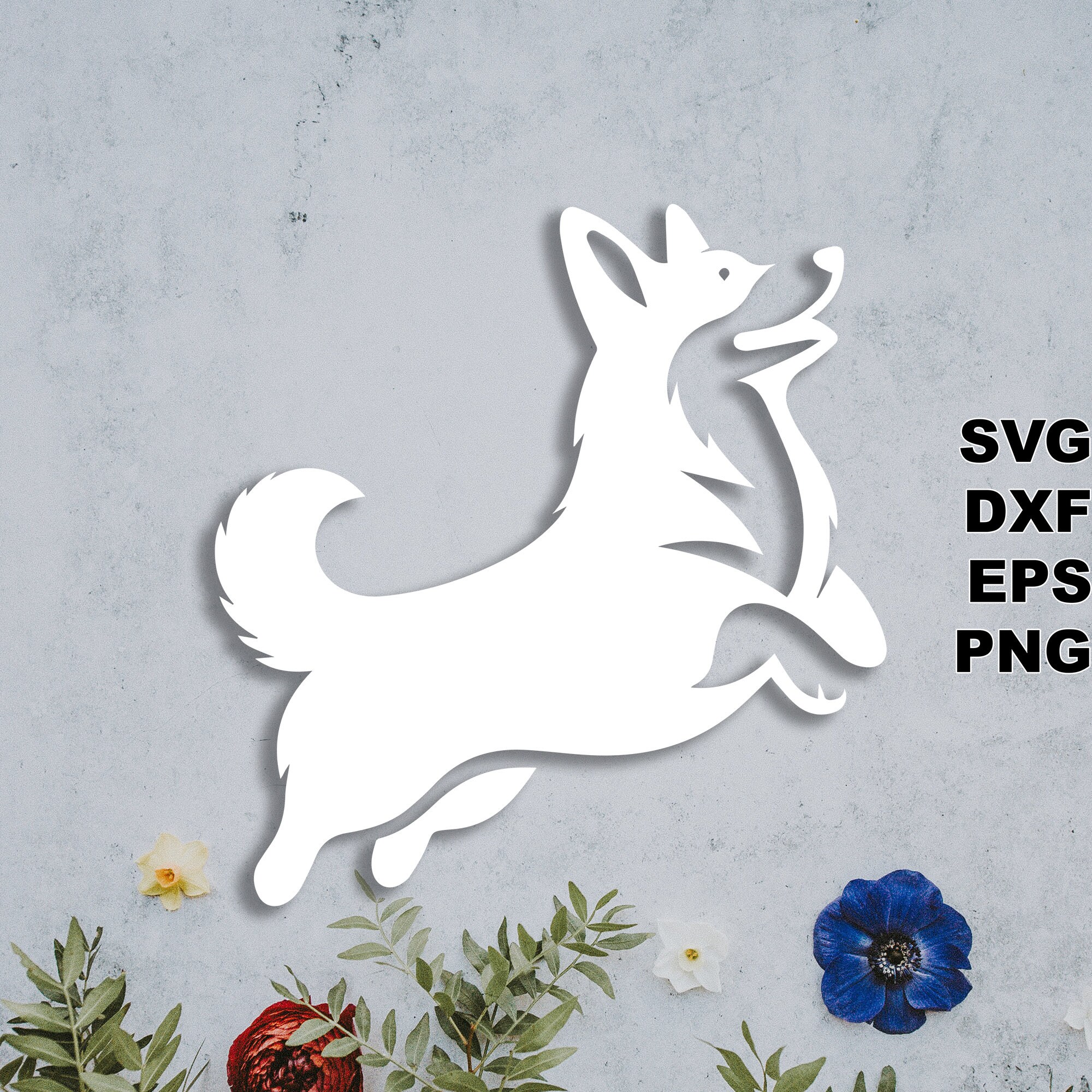 Corgi SVG Cut Files svg Dxf Png Eps Silhouette & Cricut, Digital ...