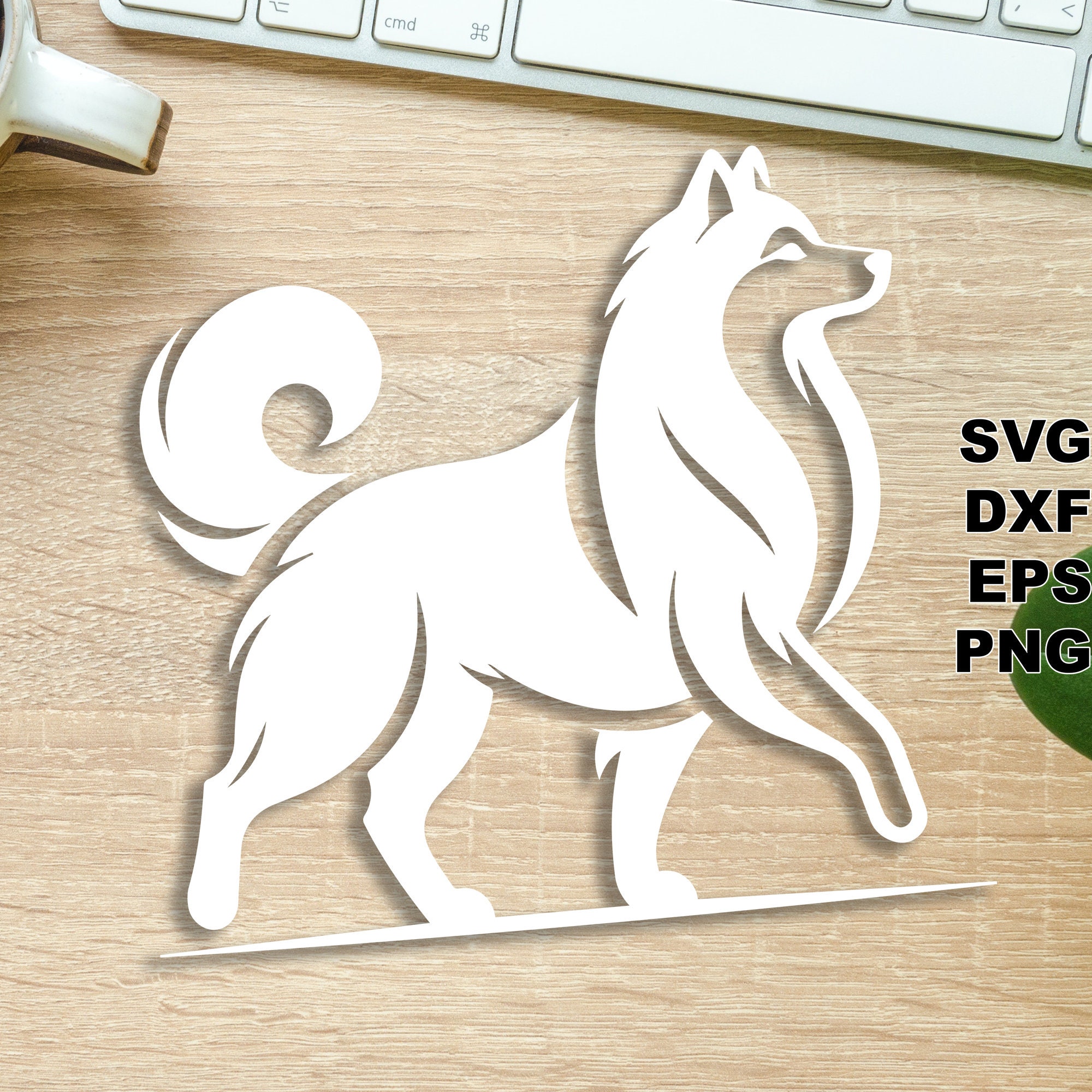 Pomsky SVG Cut Files svg Dxf Png Eps Silhouette & Cricut, Digital ...