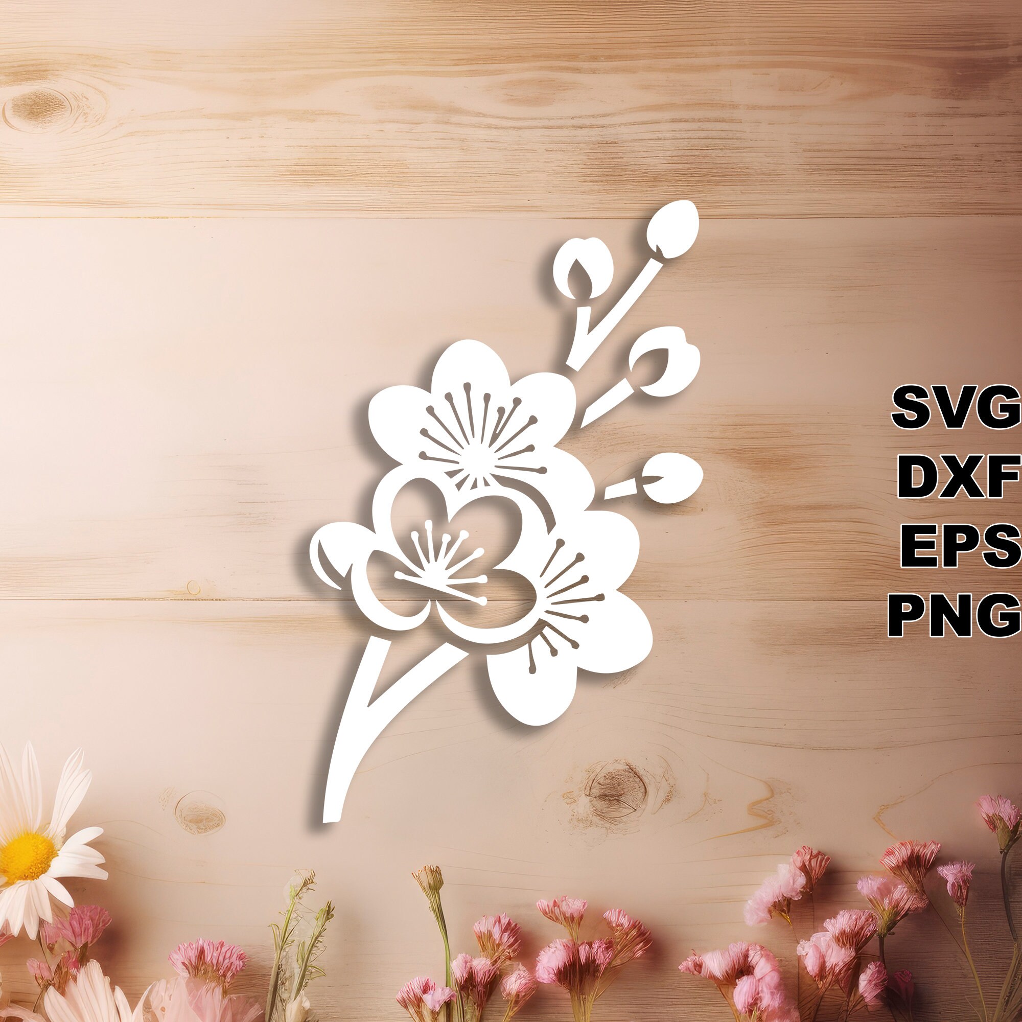 Chinese Flora SVG Cut Files svg Dxf Png Eps Vinyl and Paper Cut, CNC ...