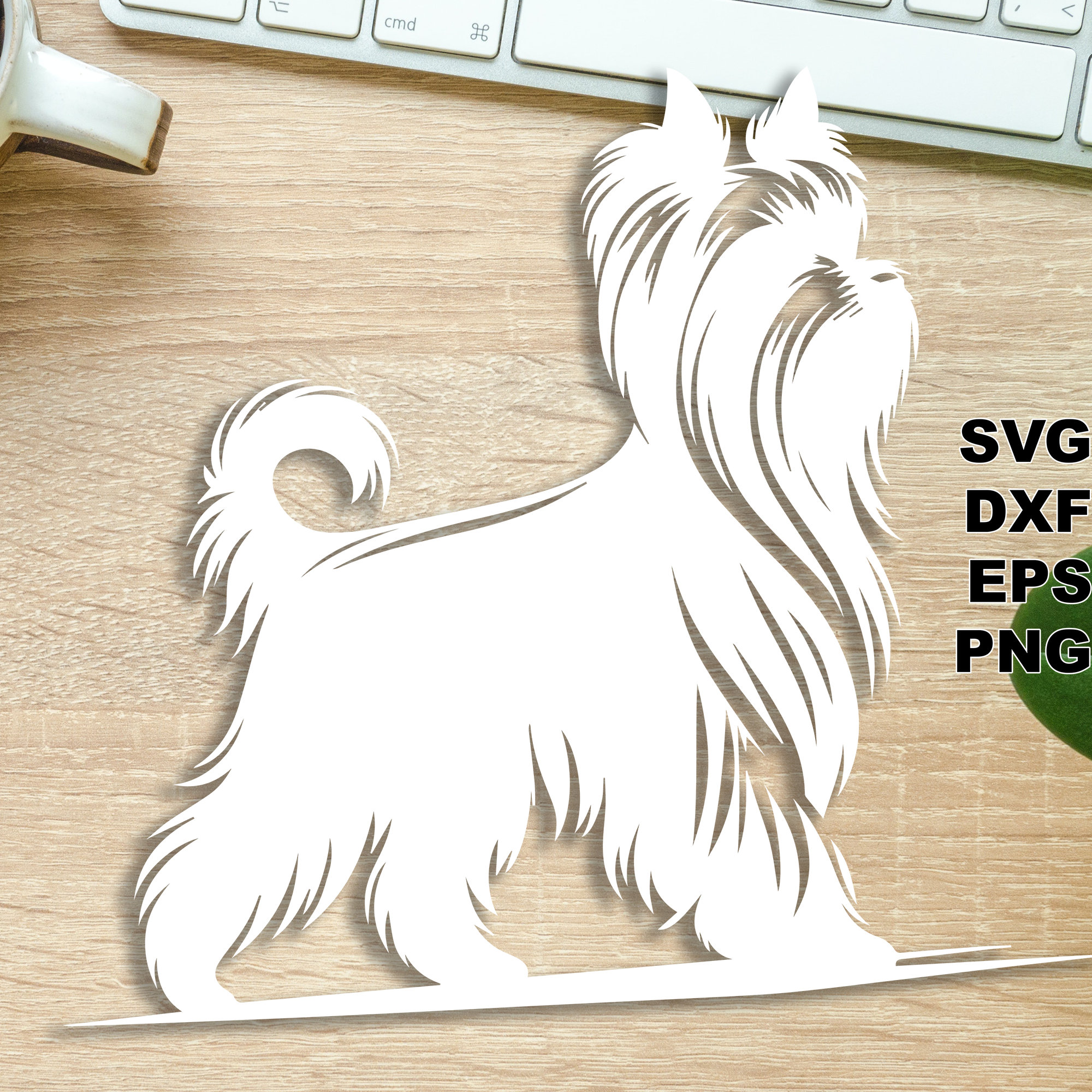 Yorkie SVG Cut Files svg Dxf Png Eps Silhouette & Cricut, Digital ...