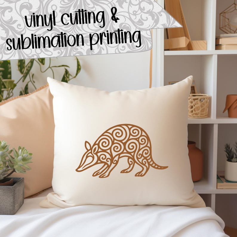 Elegant Armadillo SVG Cut Files (svg Dxf Png Eps Jpeg) Silhouette ...