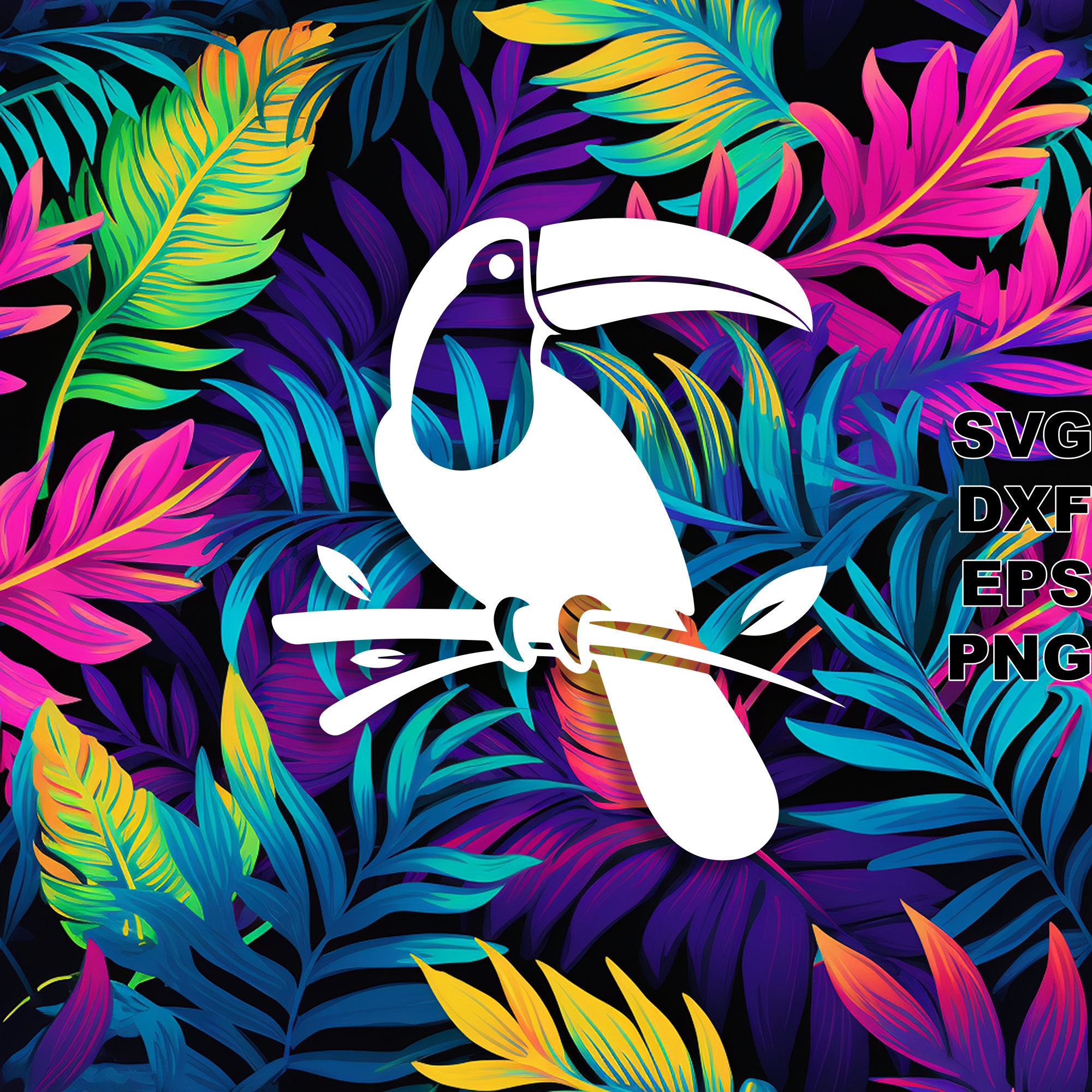Toucan SVG Cut Files svg Dxf Png Eps Vinyl and Paper Cut, CNC, Laser ...