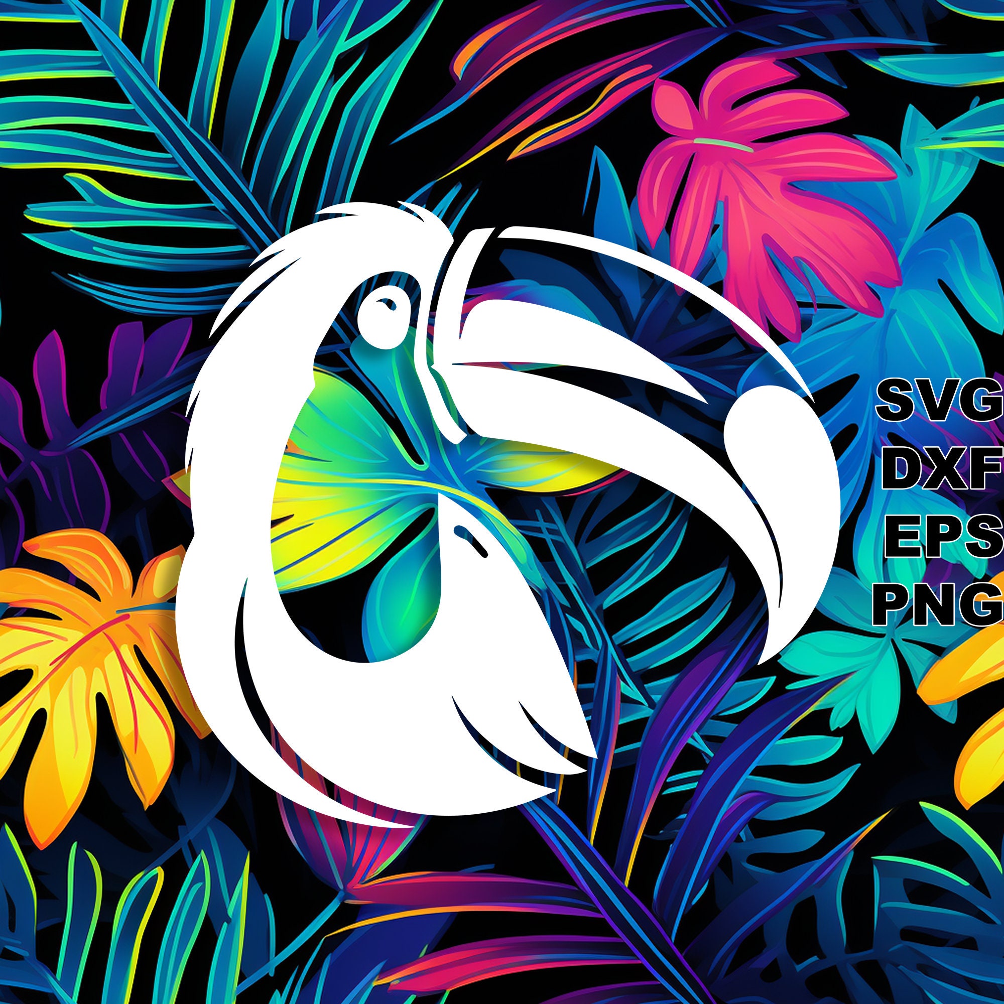 Toucan SVG Cut Files svg Dxf Png Eps Vinyl and Paper Cut, CNC, Laser ...