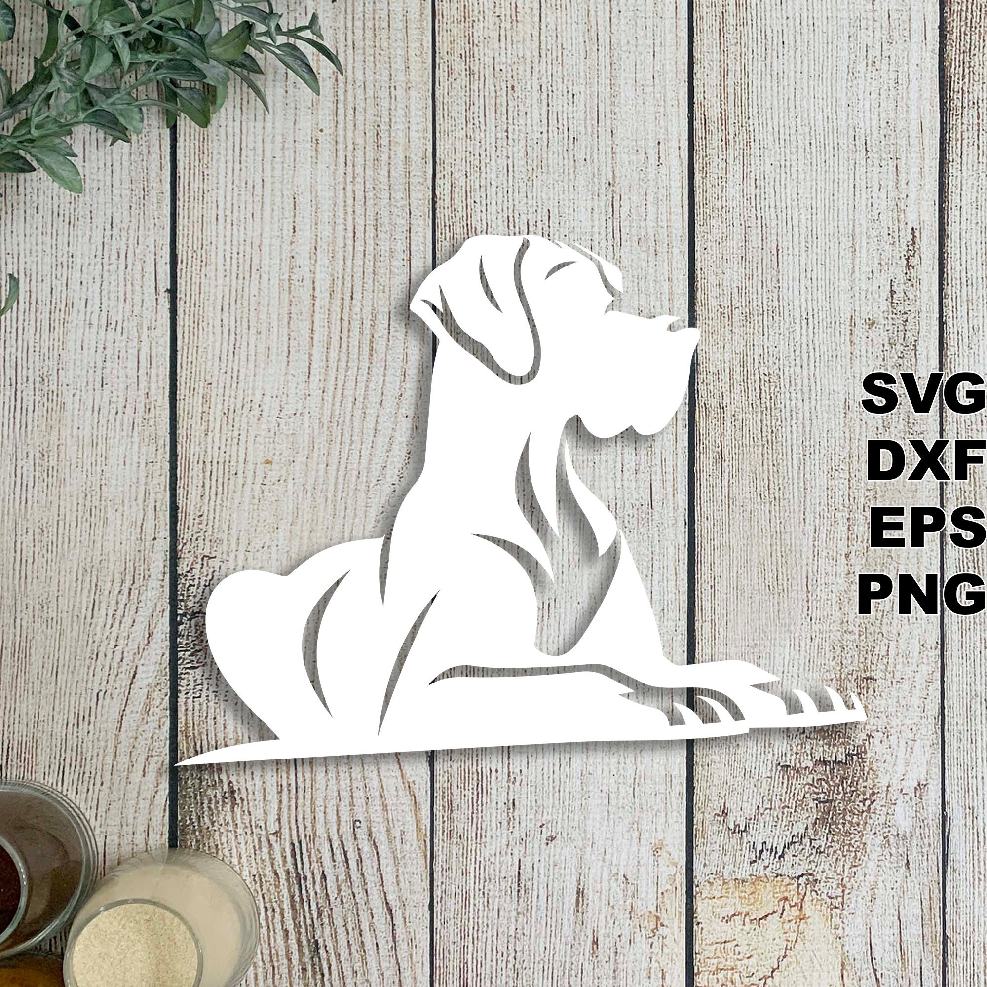 Great Dane SVG Cut Files svg Dxf Png Eps Silhouette & Cricut, Digital ...