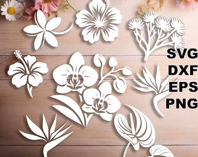 Hawaiian Flower Scene SVG, Palm Tree Svg, Hawaii Svg, Aloha Svg ...