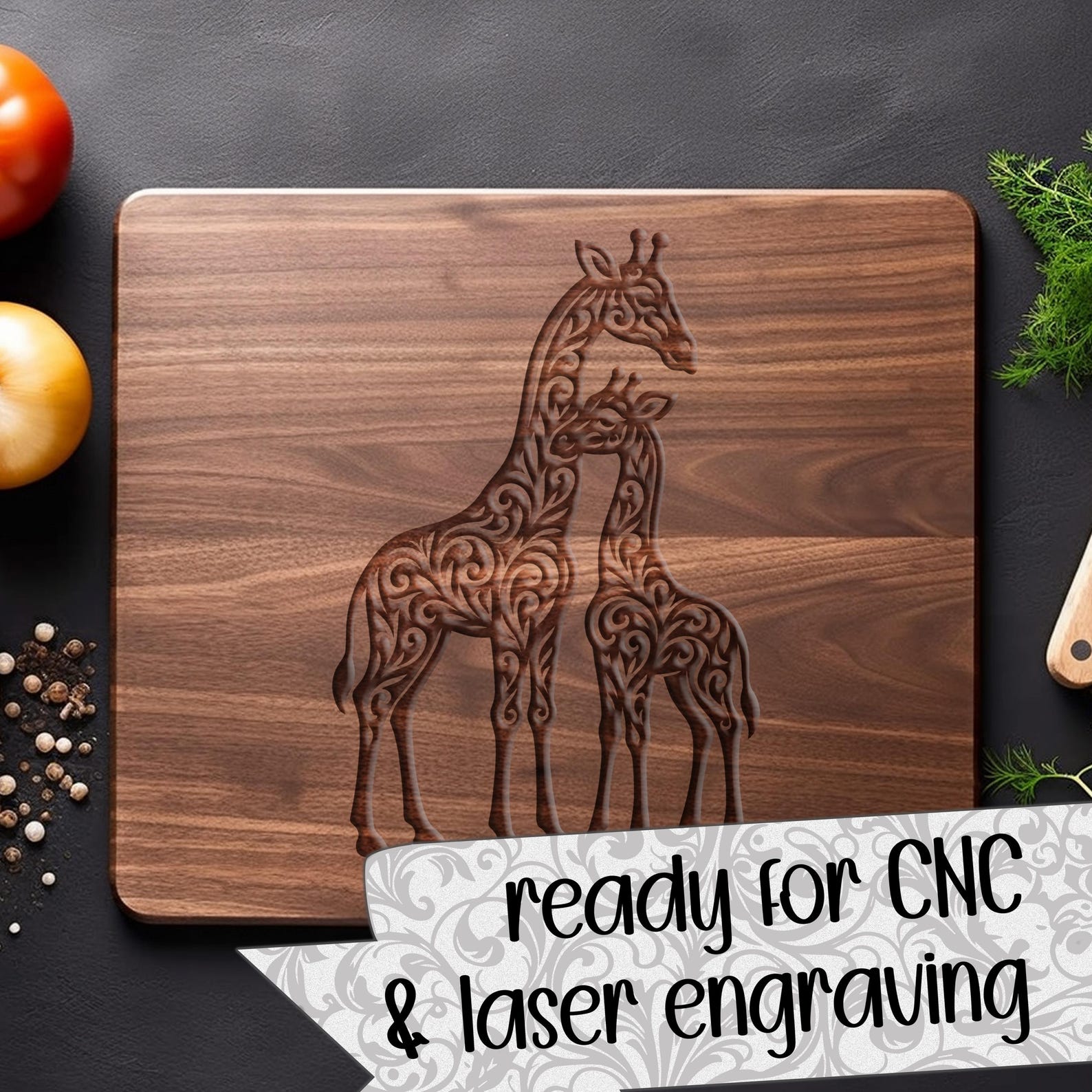 Filigree Giraffe SVG Cut Files (svg Dxf Png Eps Jpeg) Silhouette ...
