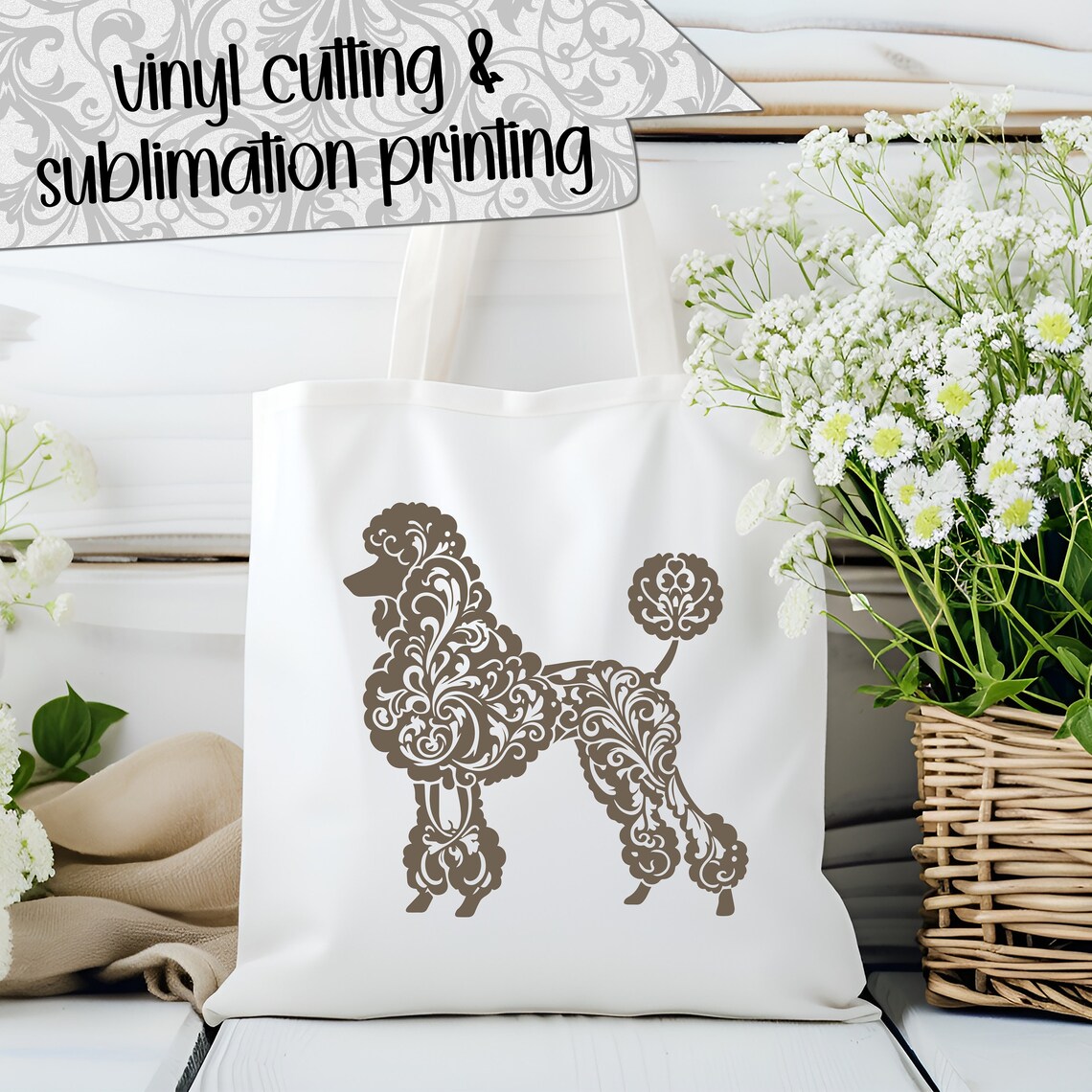 Poodle Fancy SVG Cut Files svg Dxf Png Eps Silhouette & Cricut, Digital ...