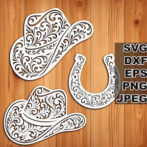Filigree Western SVG Cut Files (svg Dxf Png Eps Jpeg) Silhouette ...