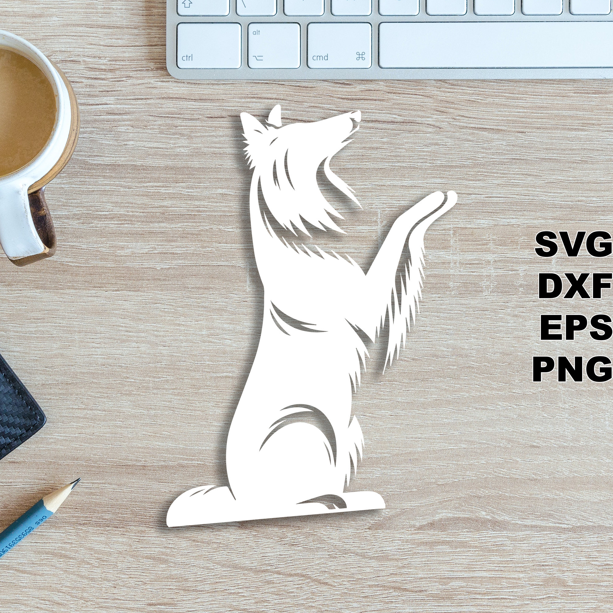 Smooth Collie SVG Cut Files svg Dxf Png Eps Silhouette & Cricut ...