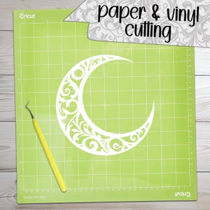 Crescent Moon SVG Cut Files (svg Dxf Png Eps Jpeg) Silhouette & Cricut ...