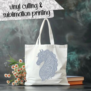 Filigree Friesian SVG Cut Files (svg Dxf Png Eps Jpeg) Silhouette ...